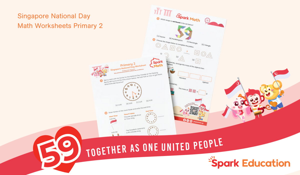 Spark Education Free National Day Math Worksheets – Primary 2