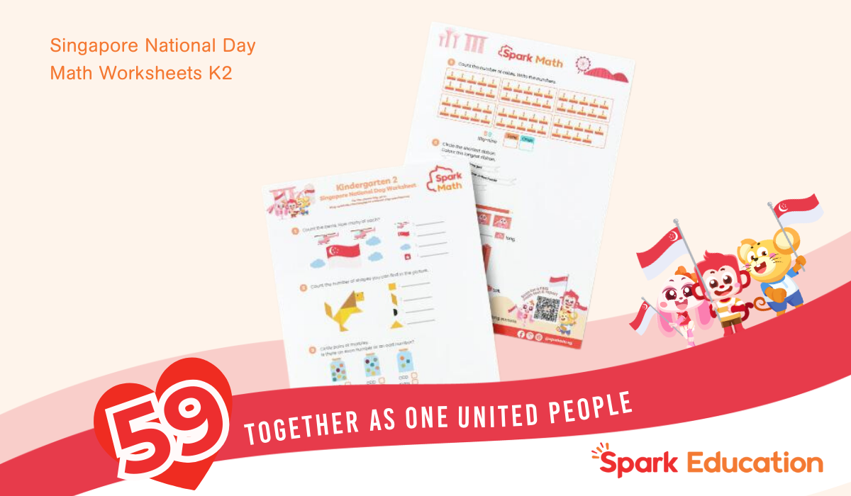 Free National Day Math Worksheets - Kindergarten 2
