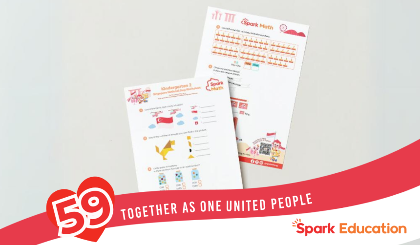 Free National Day Math Worksheets for K2 to P6 -Spark Education Blog